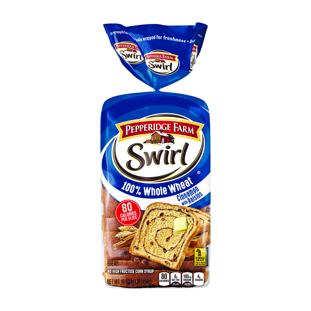 100% Whole Wheat Cinnamon with Raisins Swirl Bread - Pepperidge Farm